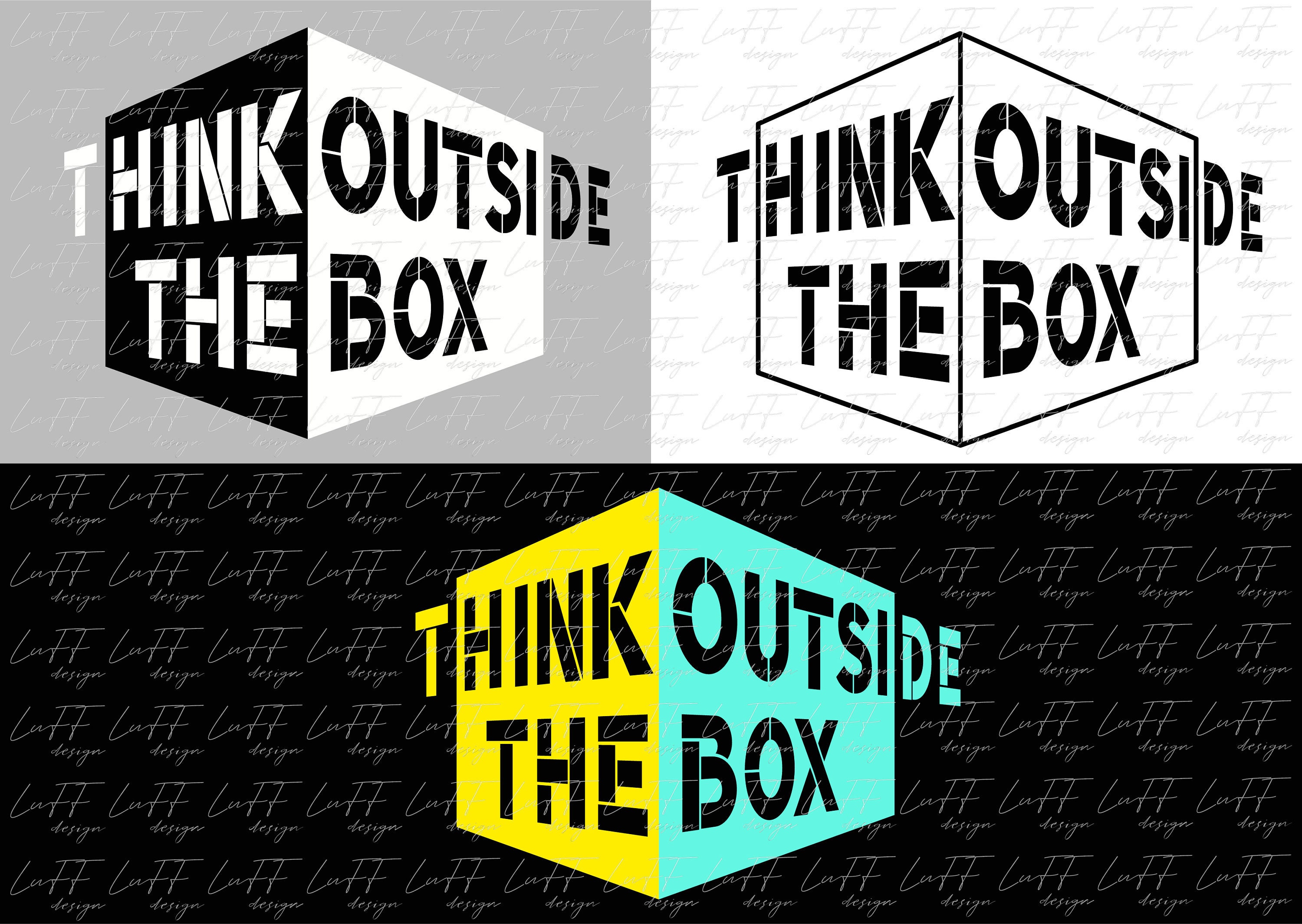 Think Outside the Box SVG Box SVG 3D Svg Geometric Designs - Etsy Denmark
