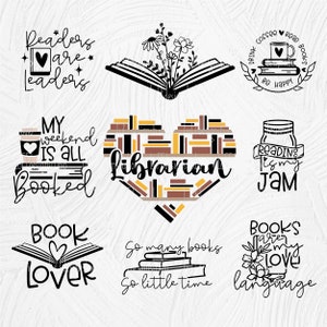 Reading SVG, Bookworm SVG, Book Lover SVG, Back to School Svg ...