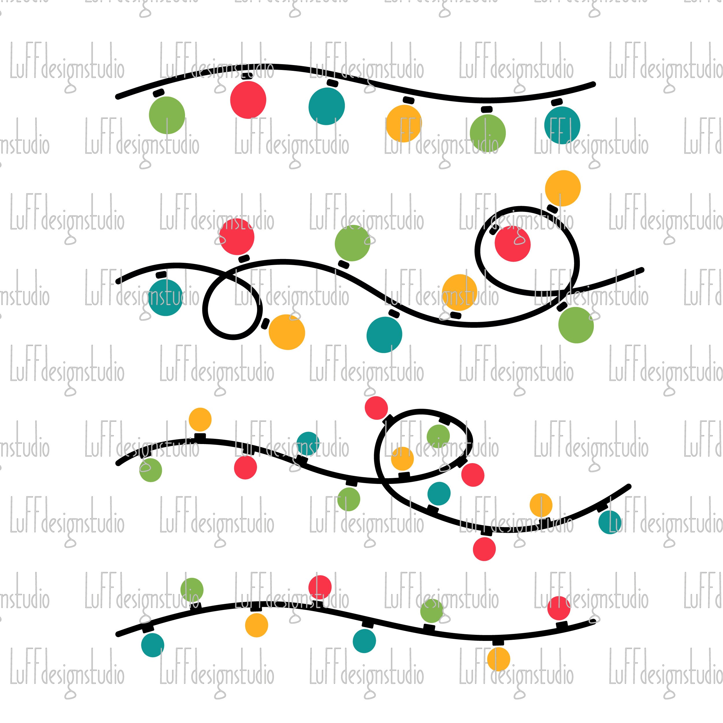 Christmas Lights SVG, String Lights SVG, Christmas Lights Png, Bulb ...