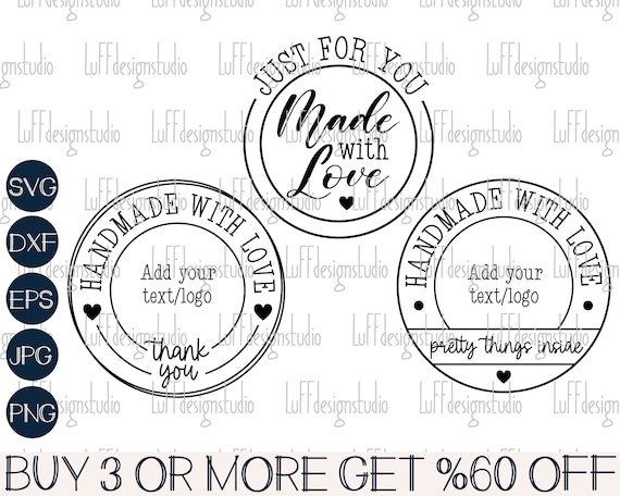 Handmade With Love SVG Round Sign SVG Small Business SVG - Etsy