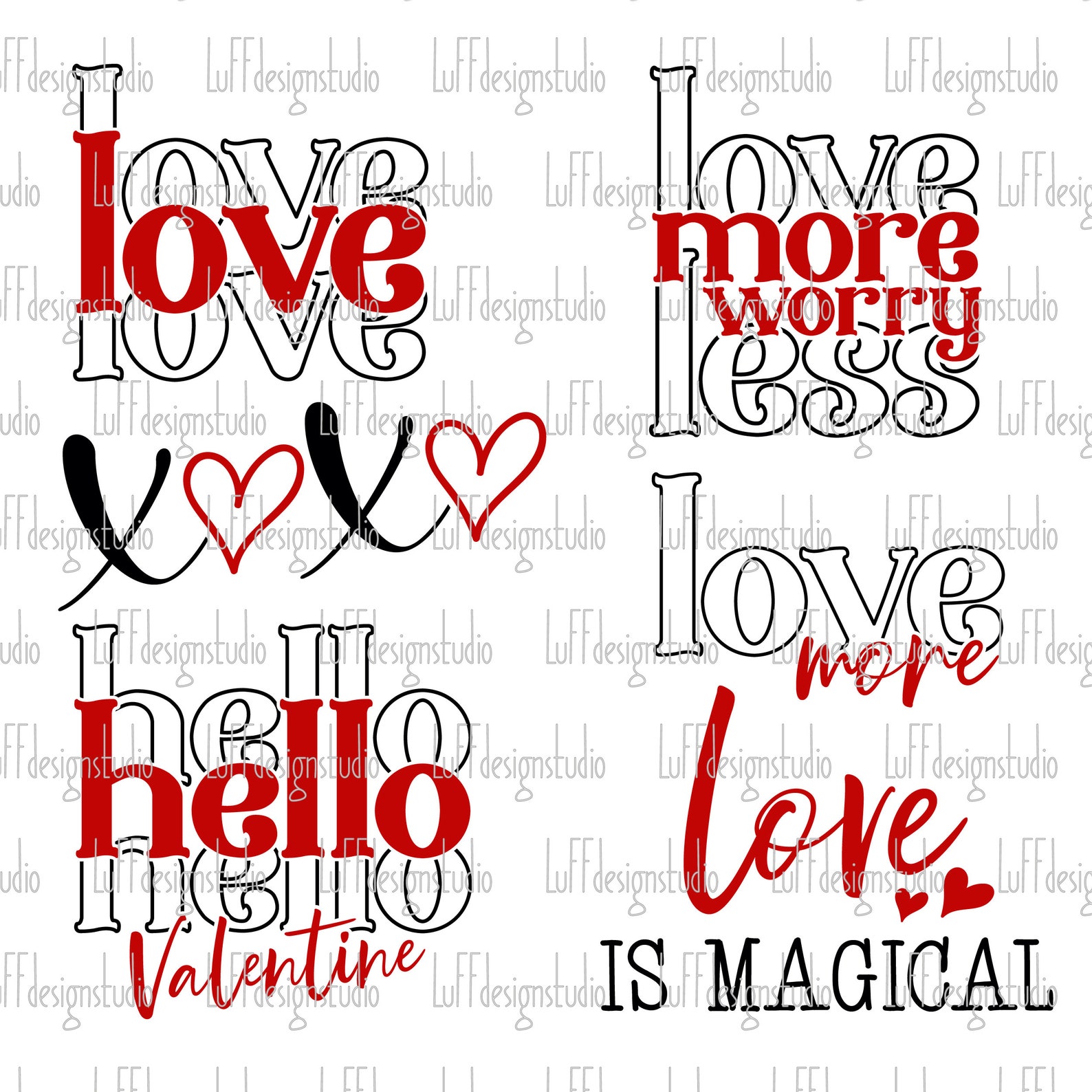Valentines Day SVG Bundle Love SVG Valentine SVG Popular | Etsy