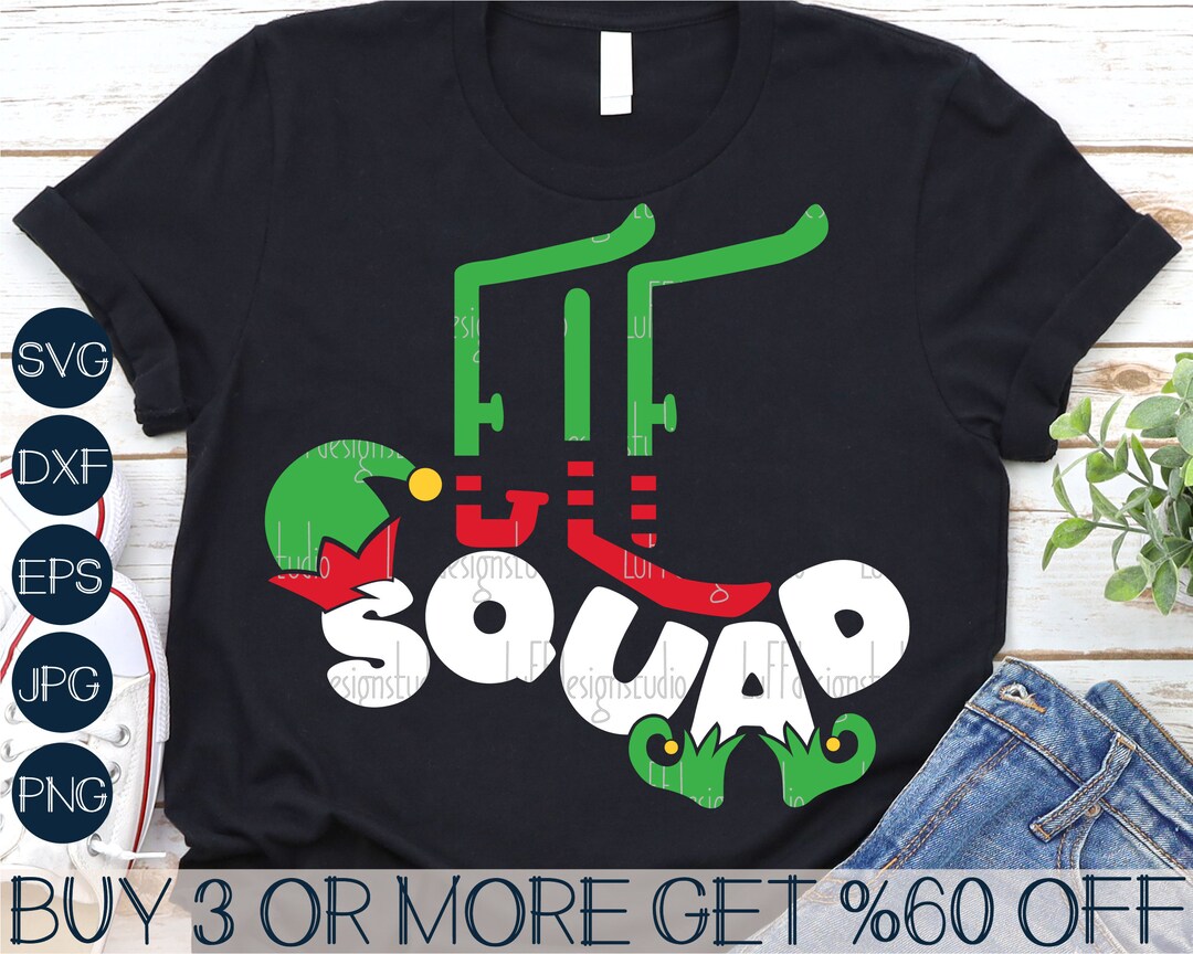 Elf SVG, Christmas SVG, Elf Squad SVG, Elf Hat, Family, Team, Funny ...