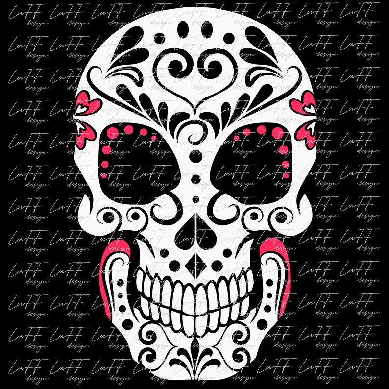 Sugar Skull SVG, Halloween SVG, Skull SVG, Skeleton Svg, Spooky Svg ...