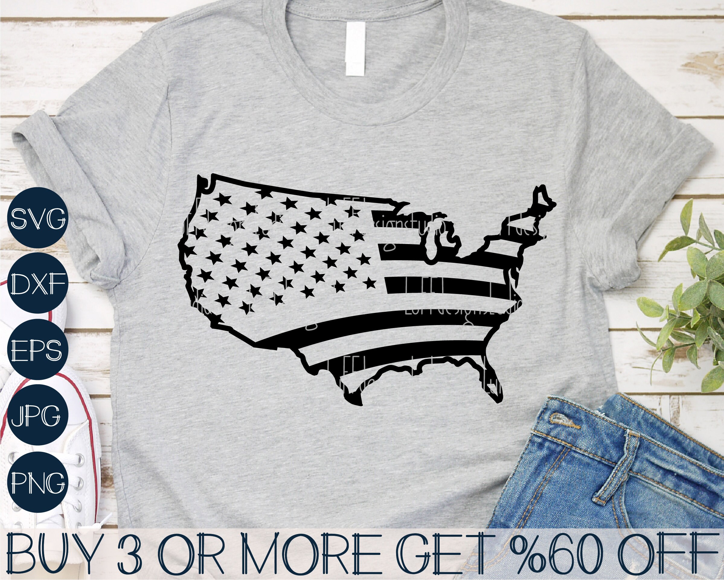 American Flag Map SVG 4th of July SVG Patriotic SVG Flag - Etsy