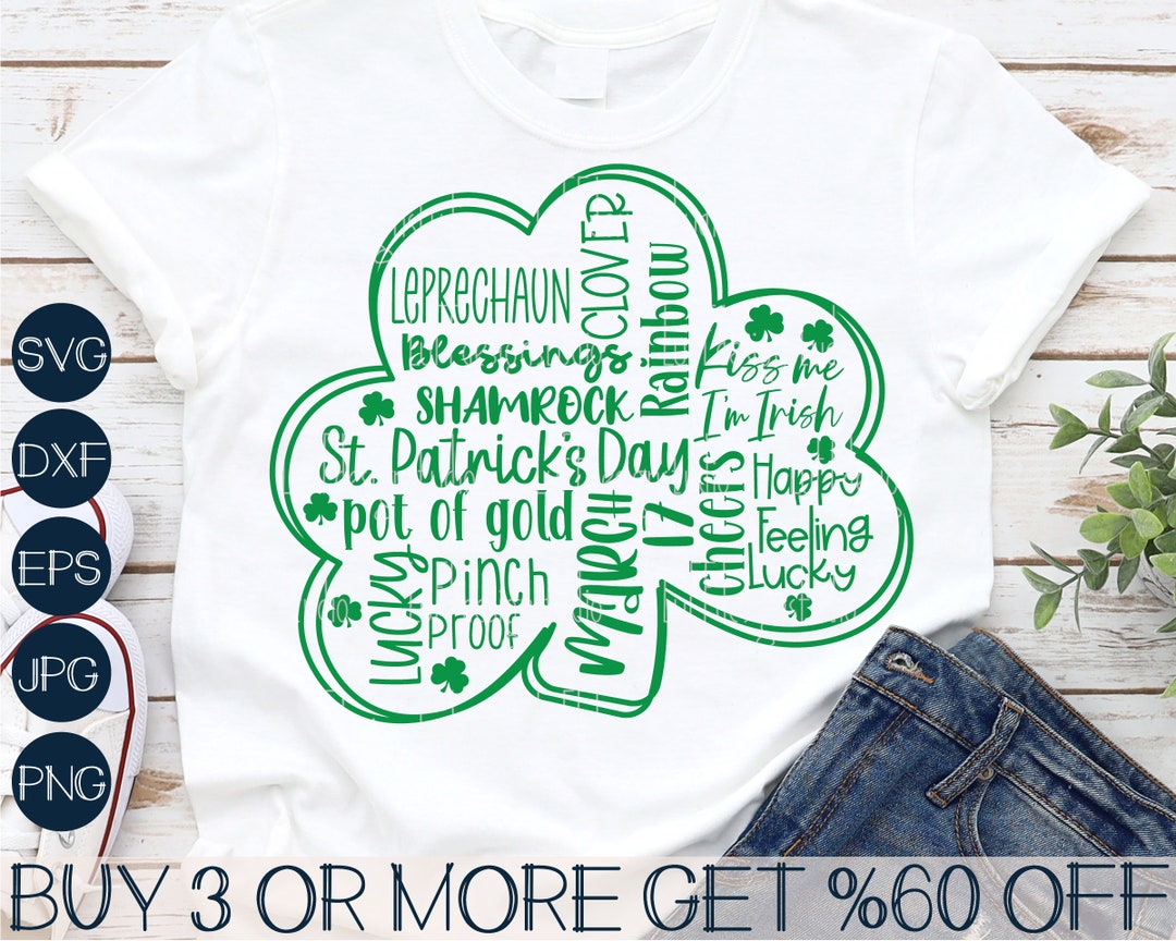 Día de San Patricio SVG, Shamrock SVG, Camisa de San Patricio SVG ...