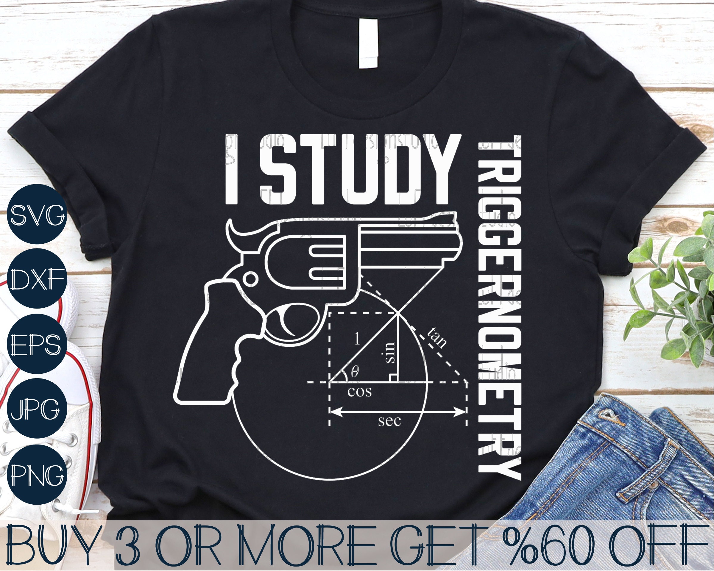 2nd Amendment SVG, I Study Triggernometry SVG, Gun SVG, Sarcastic Gun ...