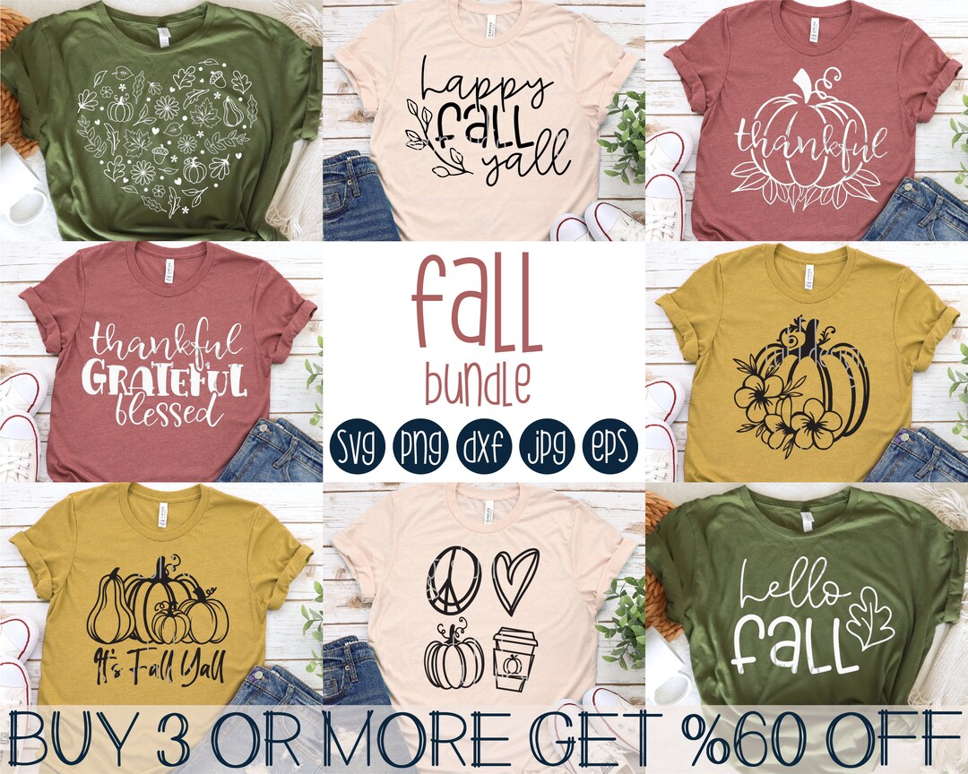 Fall SVG Bundle Happy Fall Yall SVG Pumpkin SVG Hello Fall - Etsy México