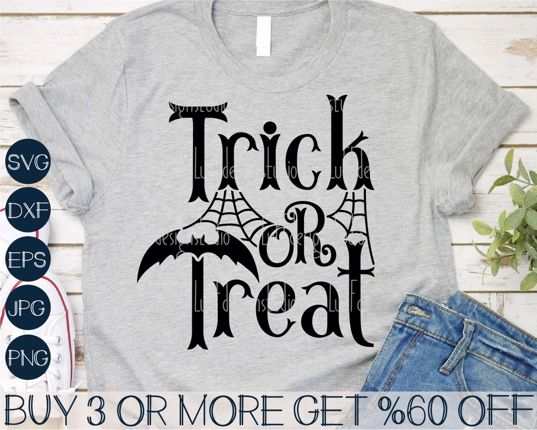 Trick or Treat SVG, Halloween SVG, Spider Web SVG, Spooky Svg, Kids ...