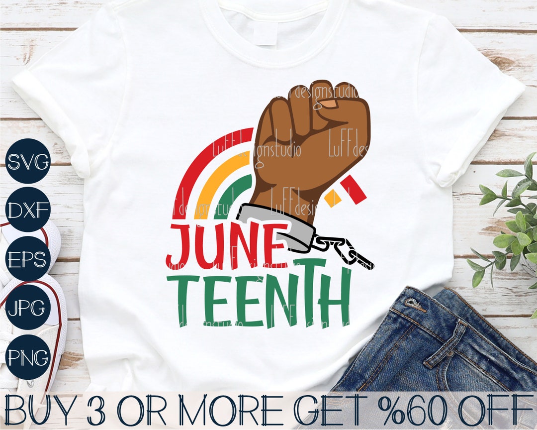 Juneteenth Fist SVG: Black History Breaking Chains Design (digital ...