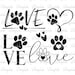 Dog Cat Valentine SVG, Dog Paw Heart SVG, Cat Lover Valentines Day Svg ...