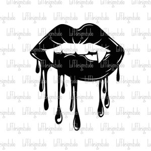 Vampire Lips SVG, Halloween SVG, Dripping Lips SVG, Gothic Svg, Bloody ...