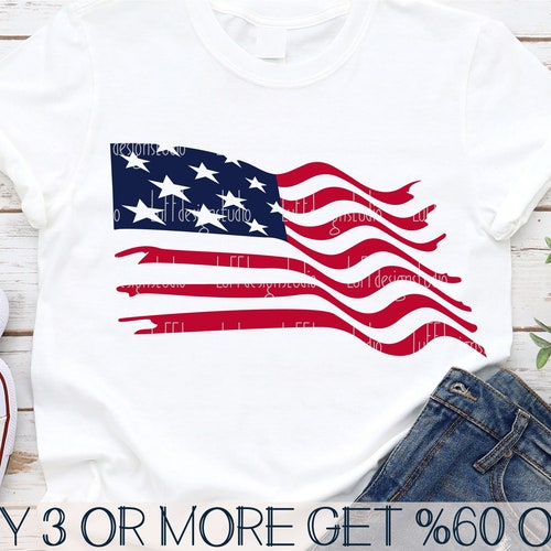 Distressed American Flag SVG USA Flag Svg 4th July Svg - Etsy