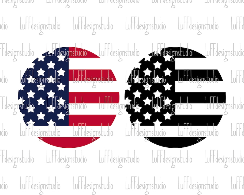 American Flag SVG, 4th of July SVG, Round Us Flag SVG, Patriotic Svg ...