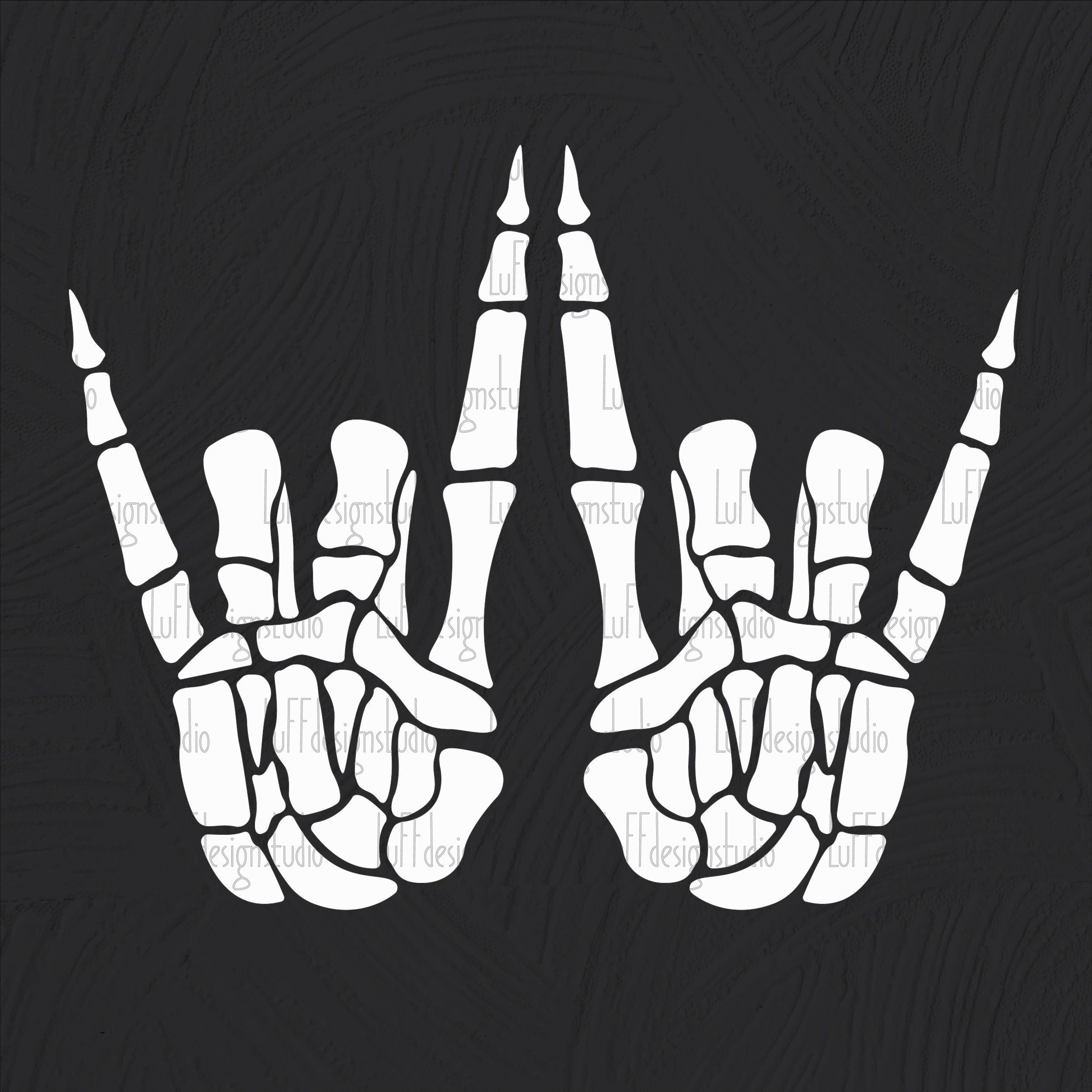 Rock and Roll SVG Halloween SVG Skeleton Hand SVG Rocker - Etsy