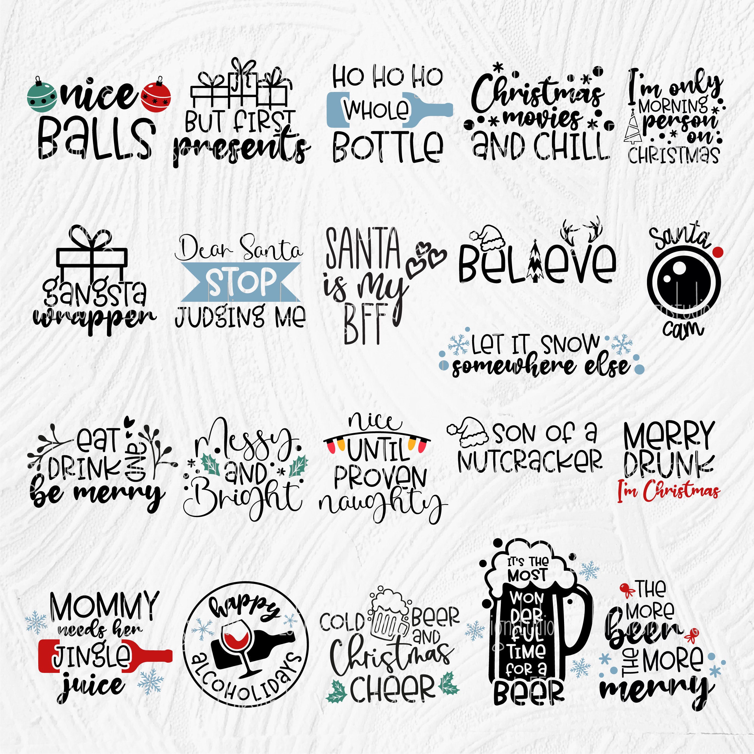 Christmas SVG Bundle Funny Christmas SVG Christmas Sayings - Etsy
