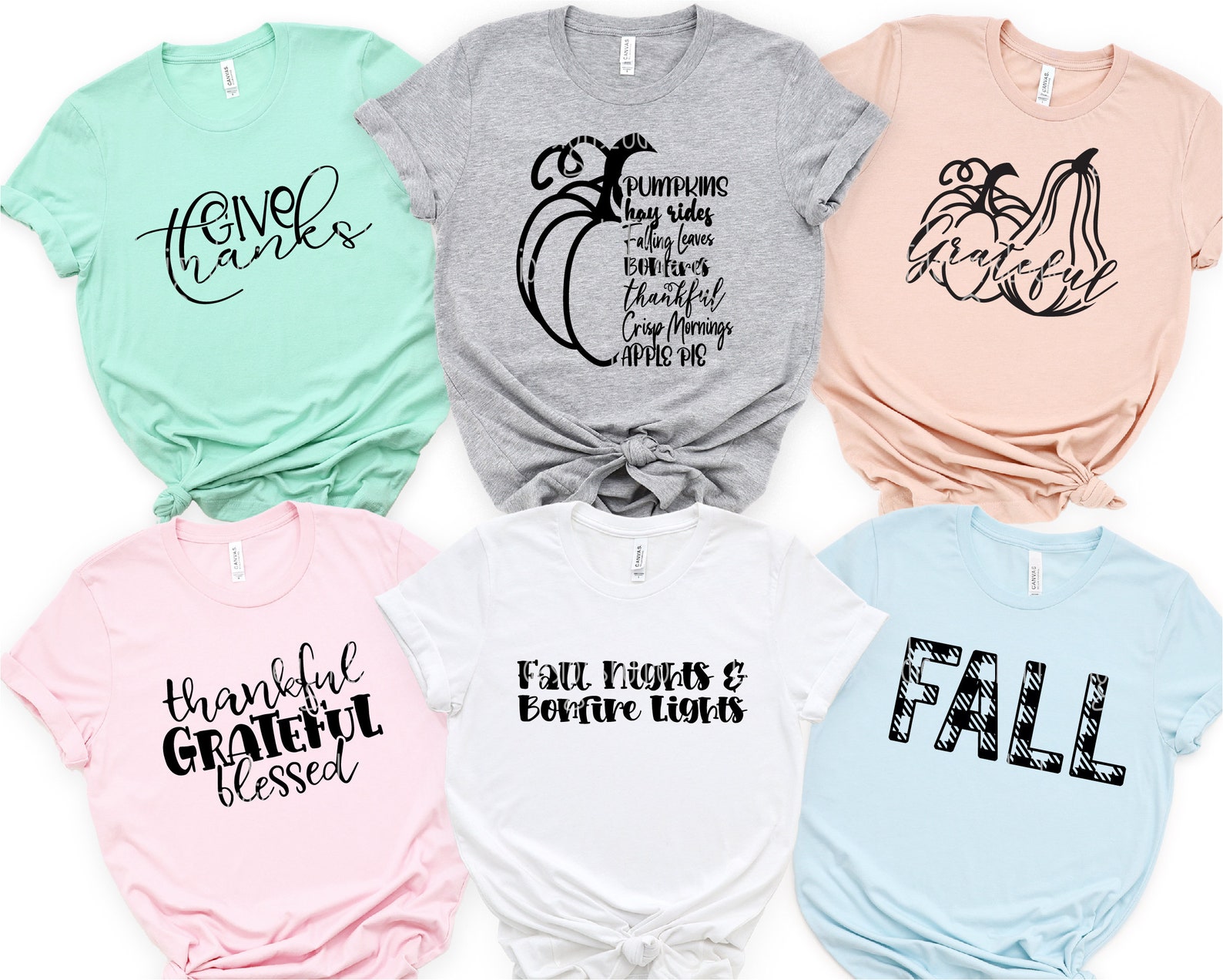 Fall SVG Bundle, Fall Shirt SVG, Pumpkin SVG, Thanksgiving, Halloween ...