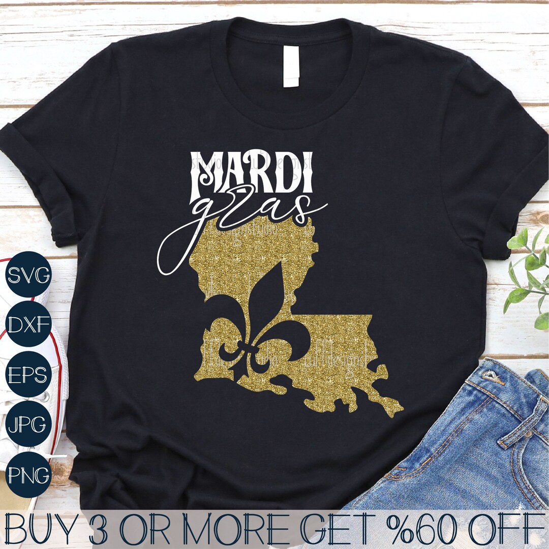 Mardi Gras Fleur De Lis Louisiana SVG PNG: Cricut Silhouette (digital ...