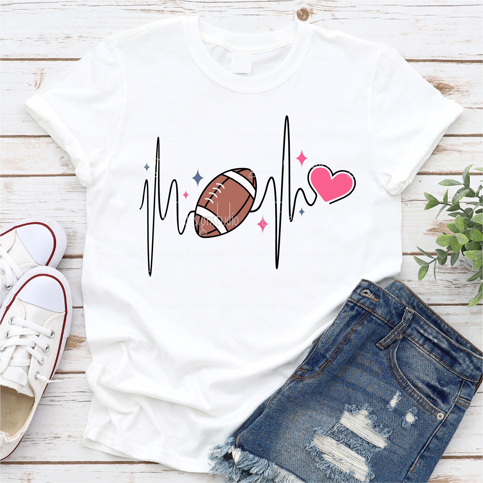 Football Heartbeat SVG, Superbowl SVG, Game Day SVG, Football Mom Svg ...