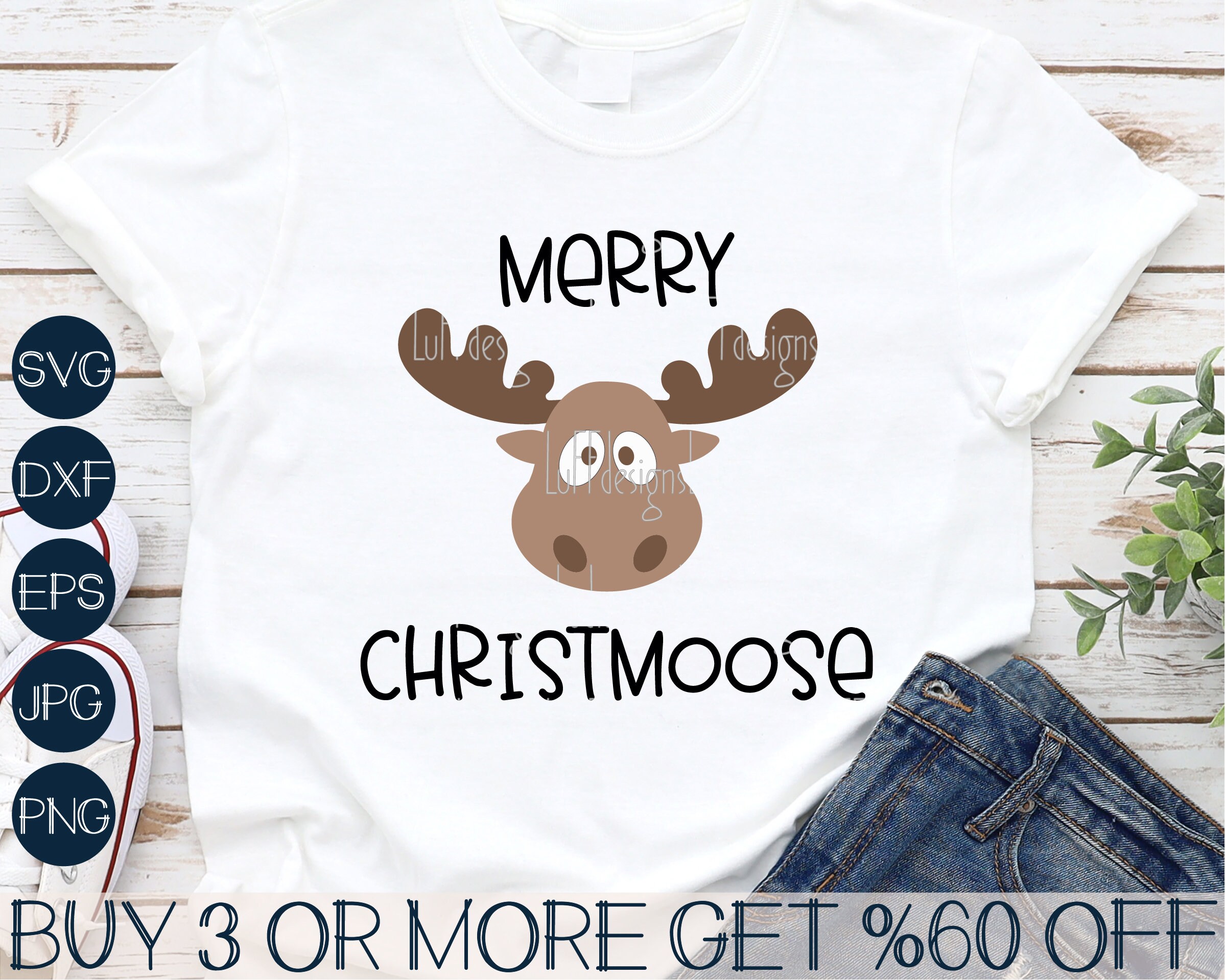 Merry Christmoose SVG, Funny Christmas SVG, Reindeer SVG, Kids ...
