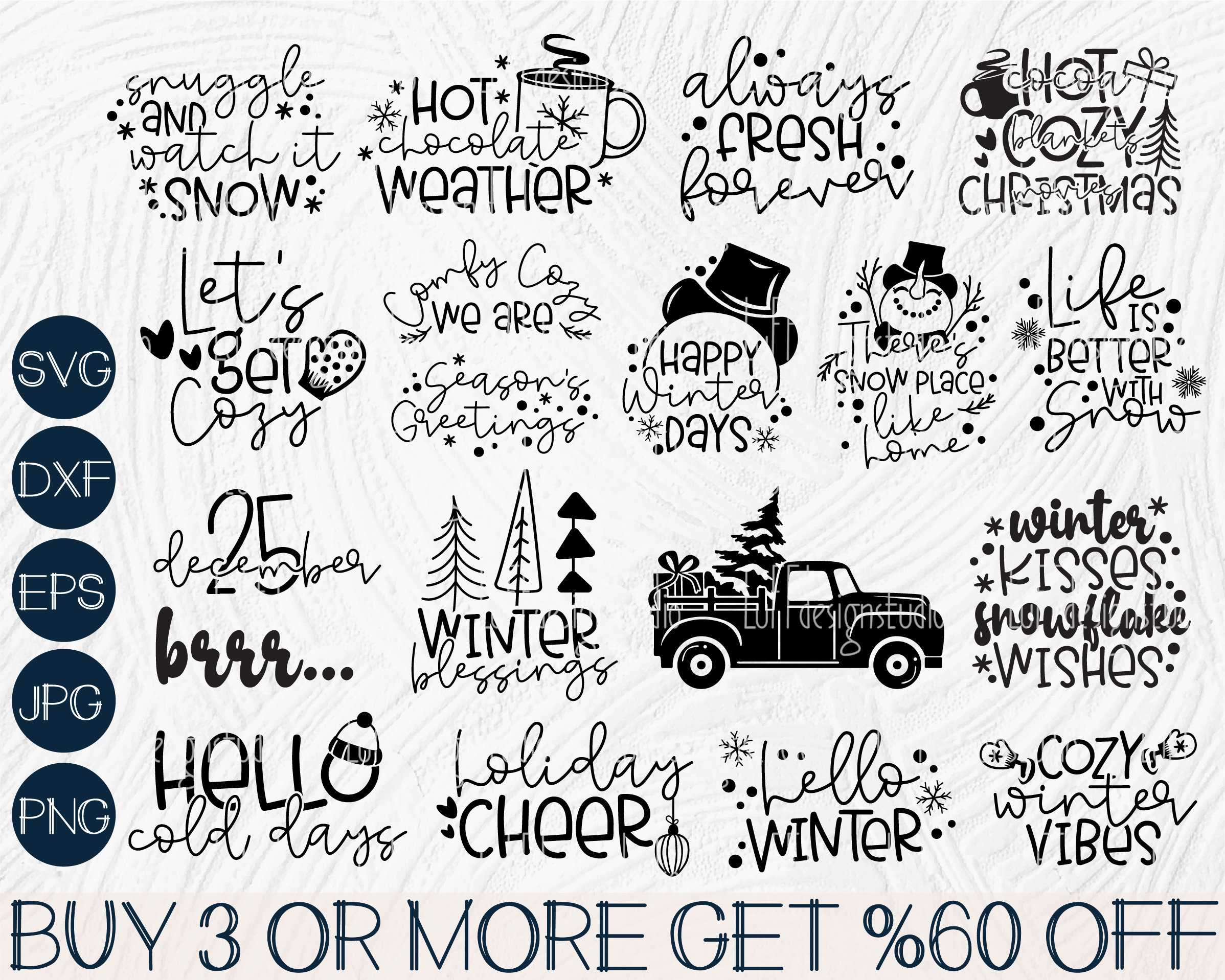 Christmas SVG Bundle Winter SVG Funny Christmas SVG - Etsy