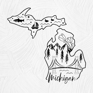 Michigan SVG, Michigan State SVG, Camping SVG, Fishing Svg, Nature Svg ...