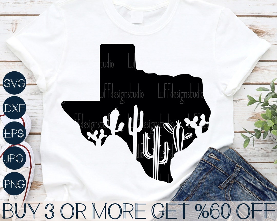 Texas Map With Cactus SVG Texas SVG Cactus Cacti Clipart - Etsy Canada