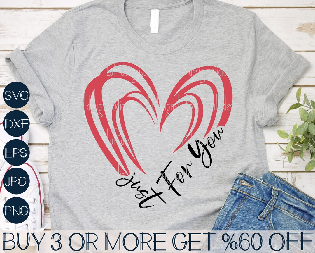 Valentine Heart SVG, Combined Hearts PNG, Just for You SVG, Love Svg ...
