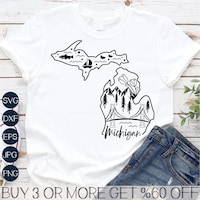 Michigan Upper Peninsula Map Svg, Clipart, Cut Files for Silhouette ...