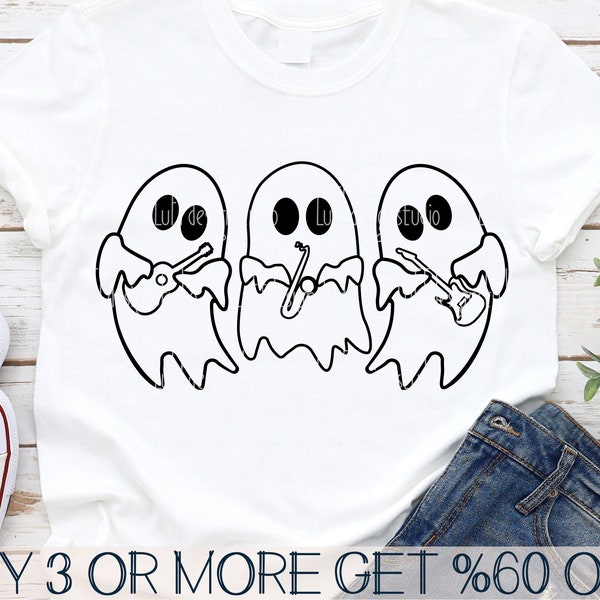 Ghost Band Svg Files - Etsy