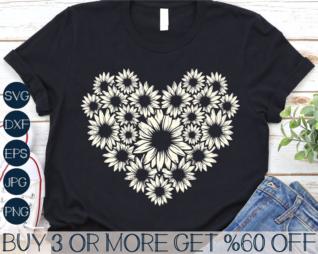 Daisy SVG, Sunflower SVG, Heart SVG, Valentines Svg, Daisy Png, Flower ...
