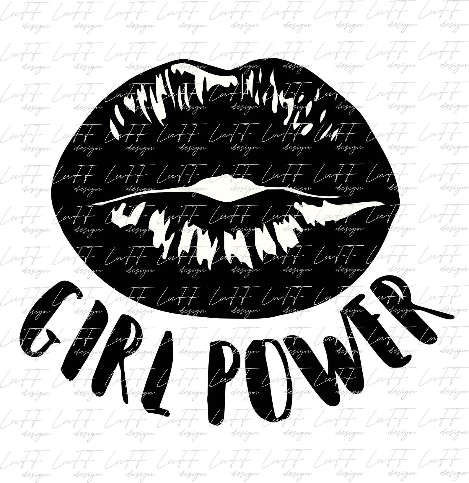 Girl Power Svg Lips Svg Girls Power Svg Feminist Art Svg Etsy