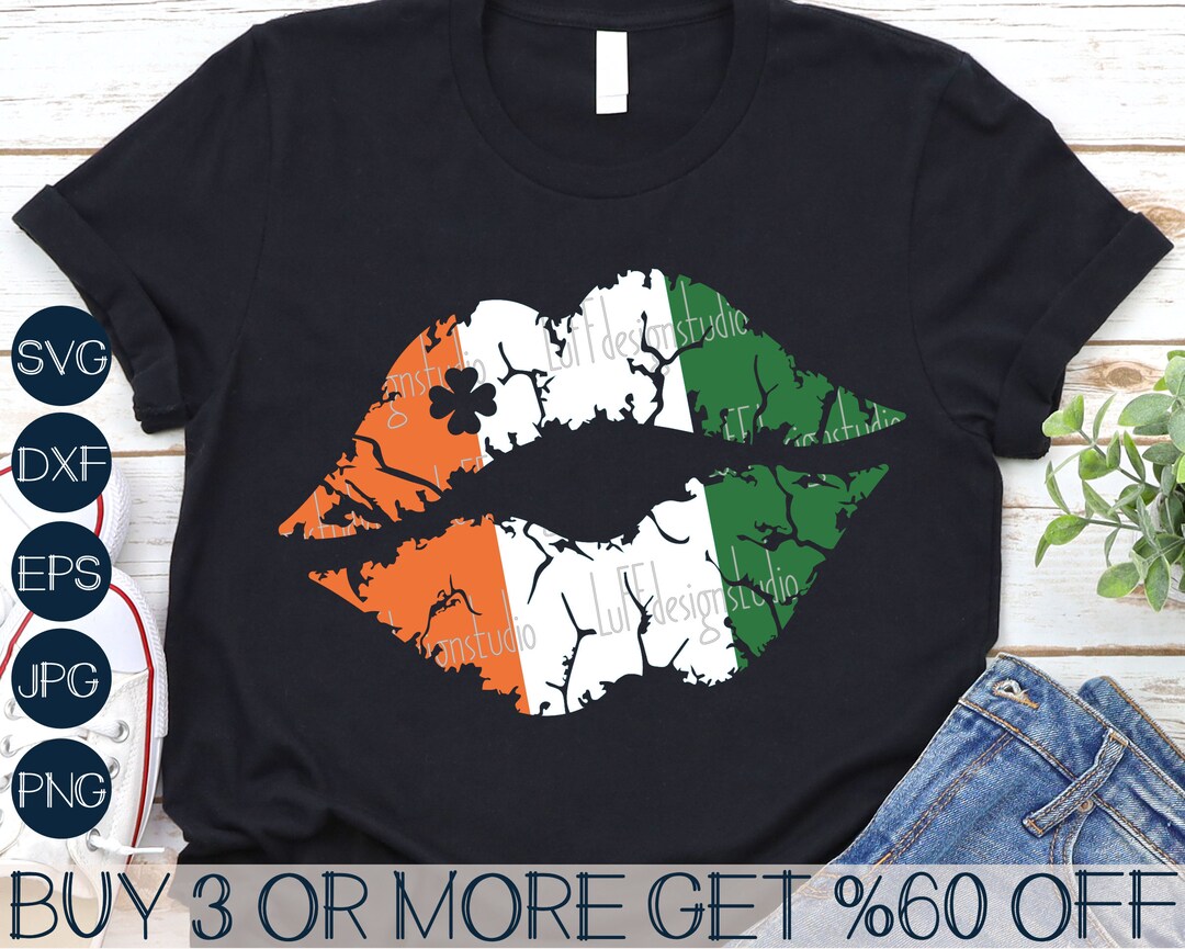 Irish Lips SVG, St Patricks Day SVG, Girls St Patricks SVG, Shamrock ...