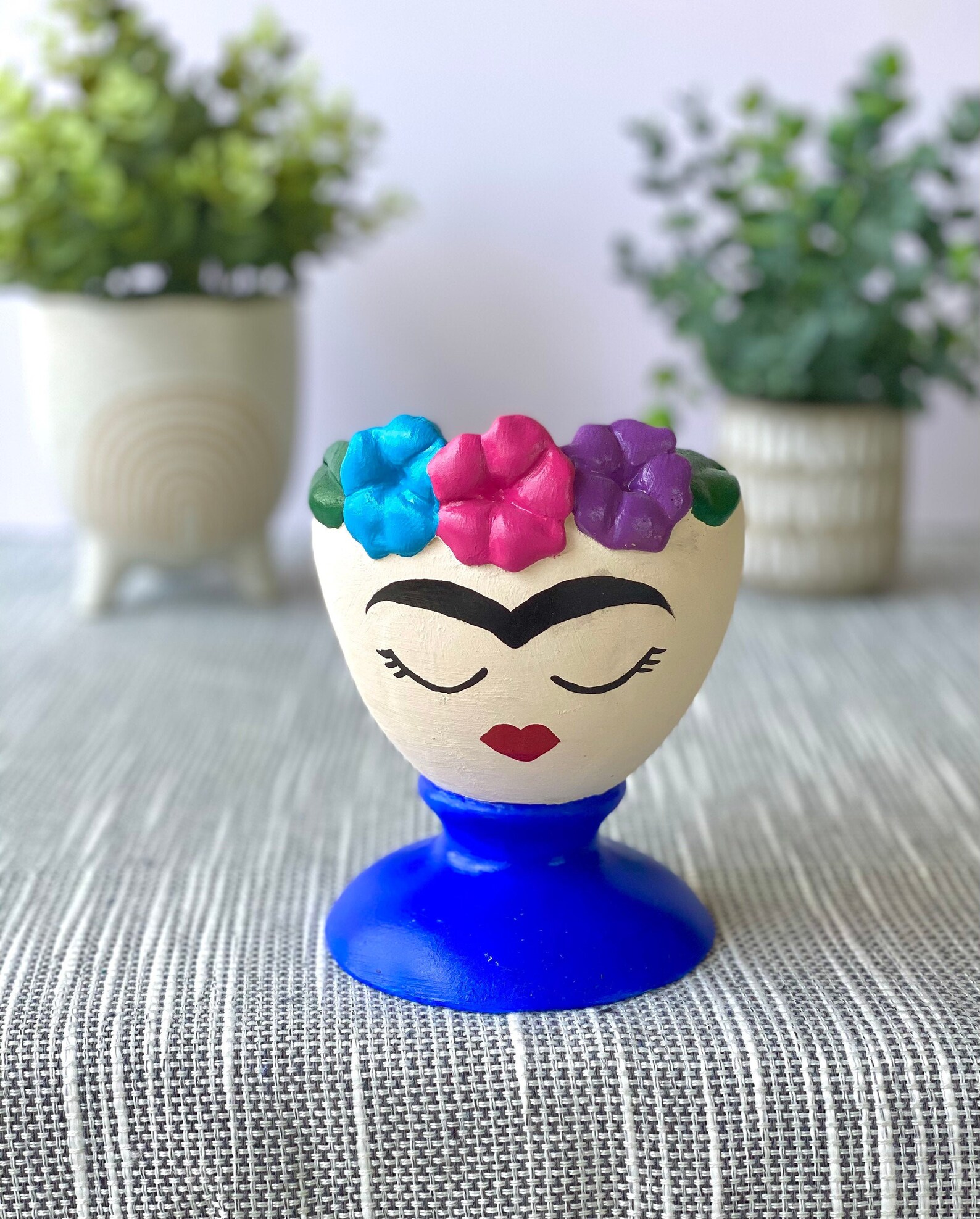 Frida Hand Painted Planter/Clay Pots with Drainage | Etsy