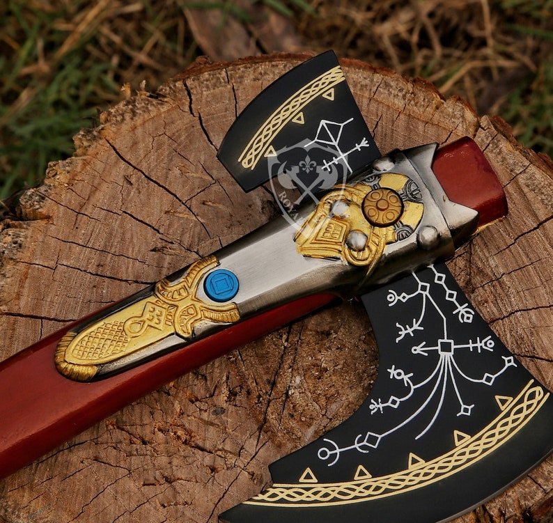 VIKING Medieval Axe Replica Prop God of War Kratos Leviathan Axe Metal ...