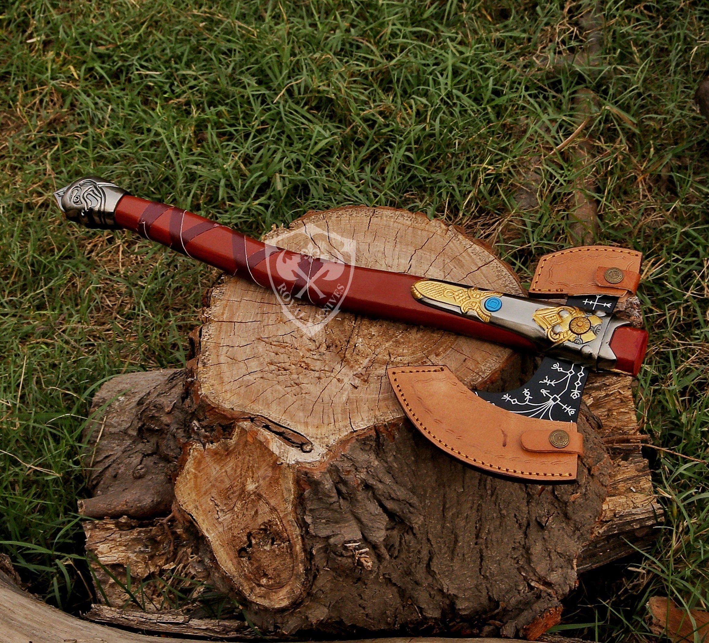 VIKING Medieval Axe Replica Prop God of War Kratos Leviathan Axe Metal ...