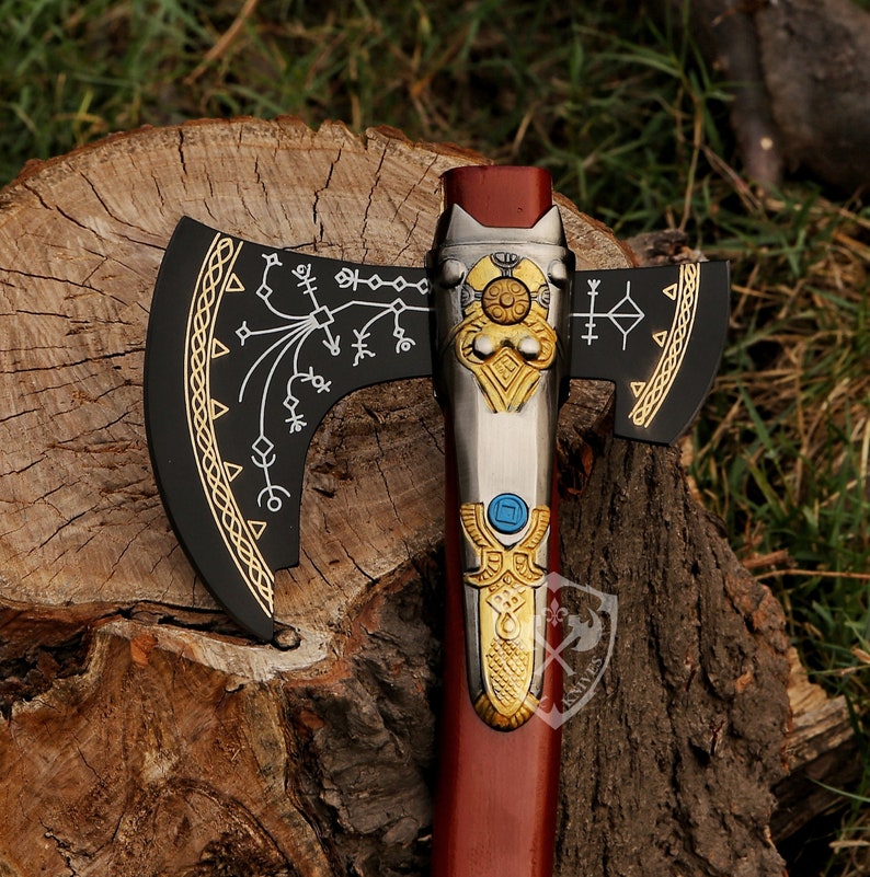 VIKING Medieval Axe Replica Prop God of War Kratos Leviathan Axe Metal ...