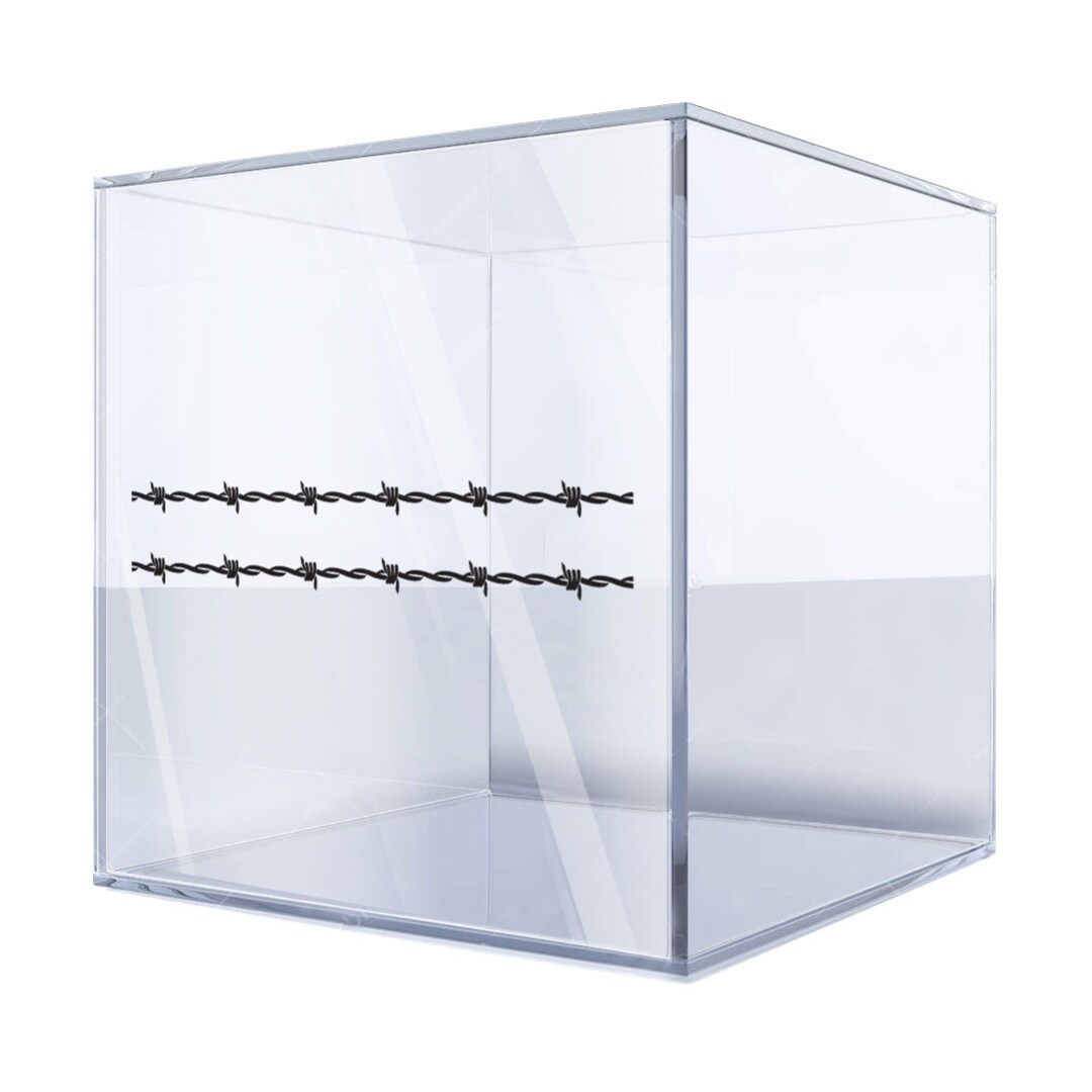 Barbed Wire Design Sticker – Durable Vinyl Decal for Industrial ...