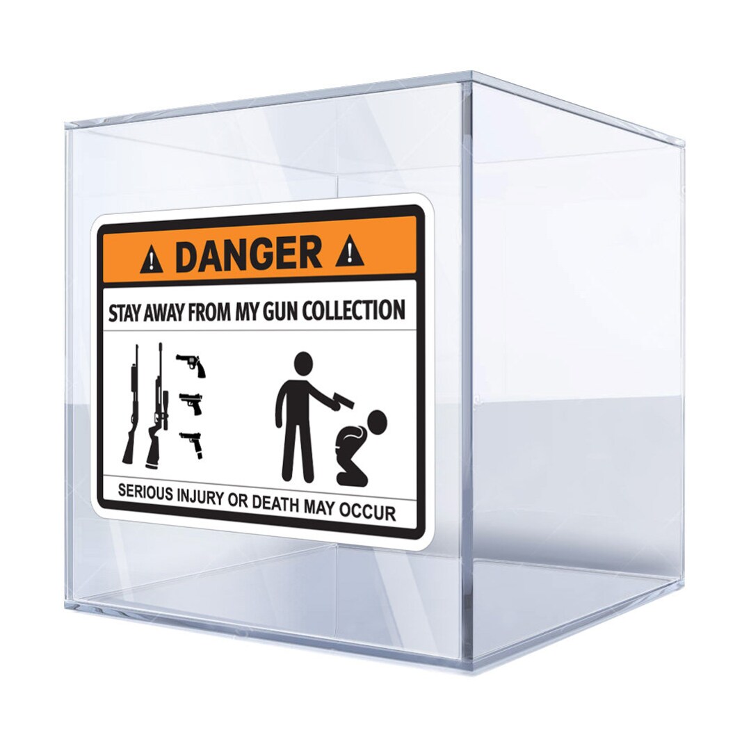 Danger Stay Away From My Gun Collection Sticker – Bold Warning Sign for ...