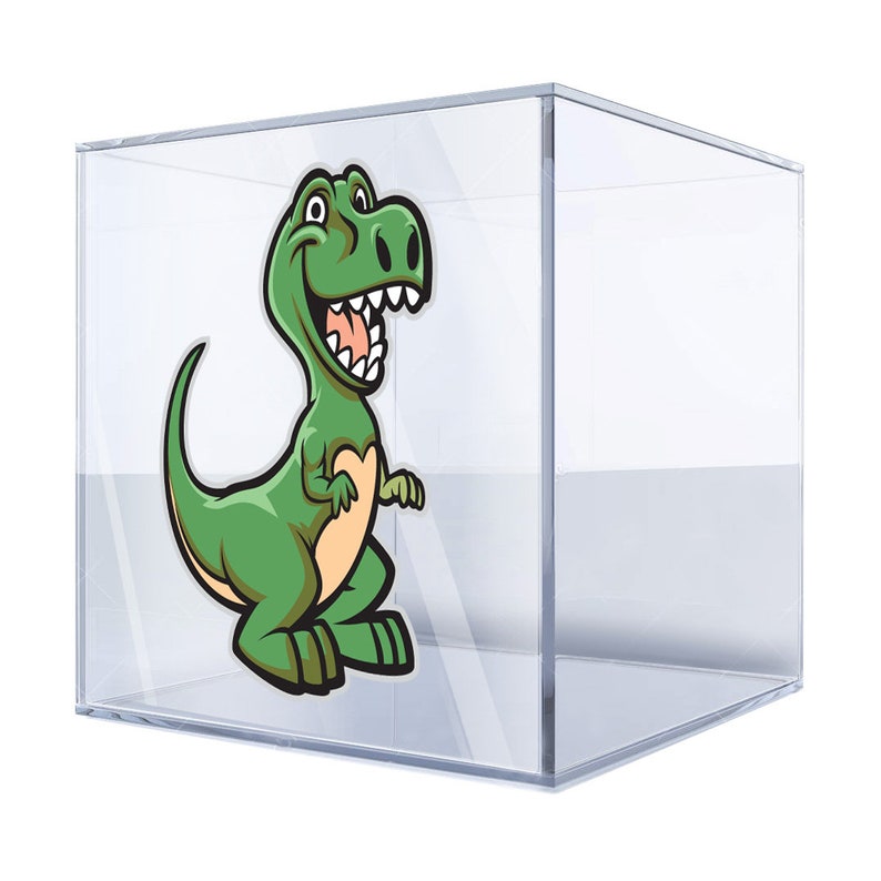 Decal Sticker Green T-rex Dino Cartoon Cute Fun Playful Whimsical ...