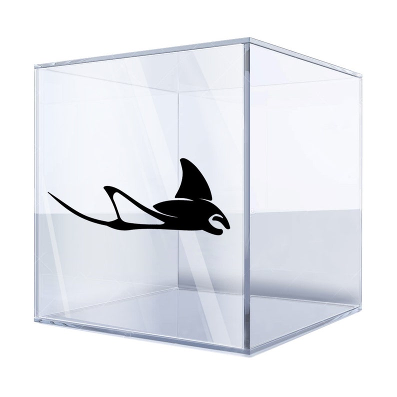 Manta Ray Silhouette Sticker – Sleek Vinyl Decal for Cars, Laptops, and ...