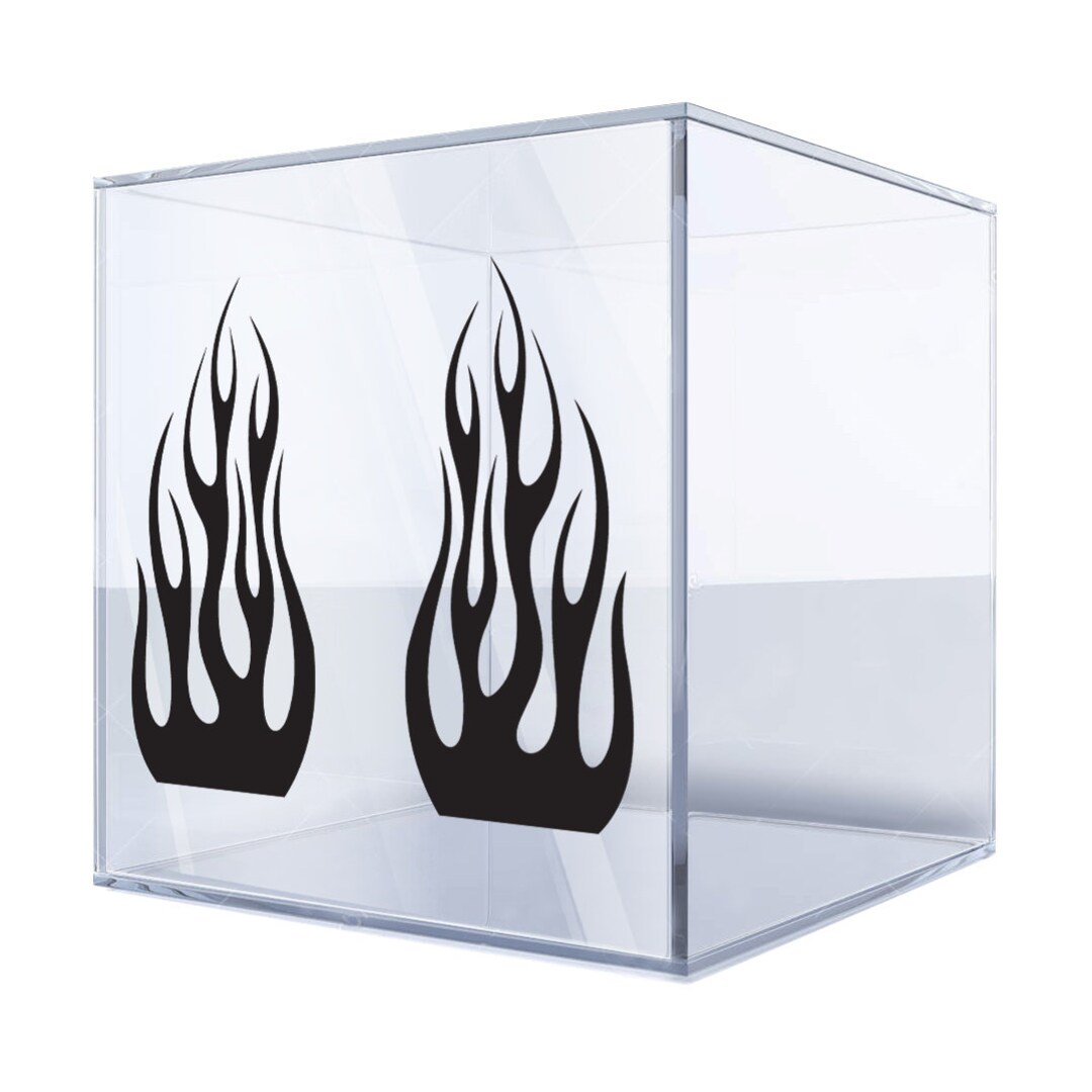 Vertical Flame Design Sticker – Bold Racing Vinyl Decals for Cars ...