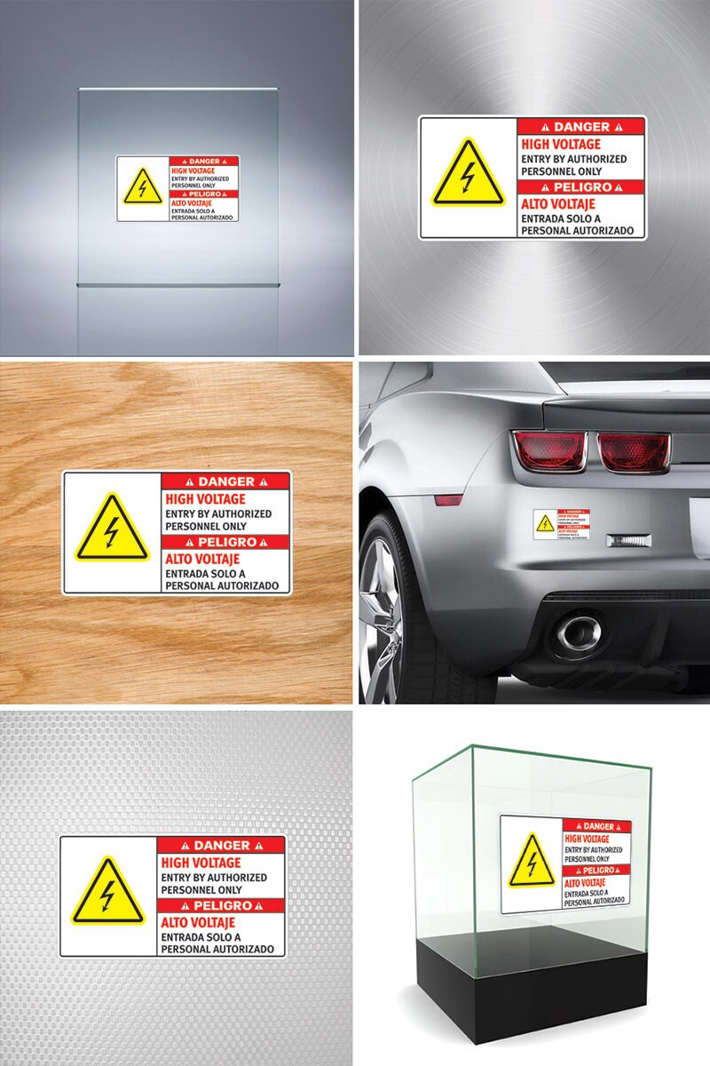 High Voltage Warning Sign –peligro, Alto Voltaje Bilingual Safety ...