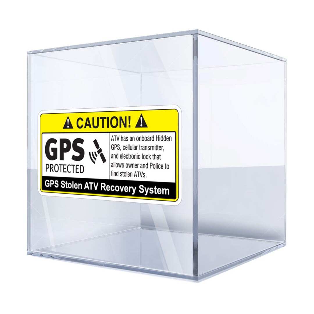 Decal Sticker Gps Protected Prevention Sign Security Warning Risk ...