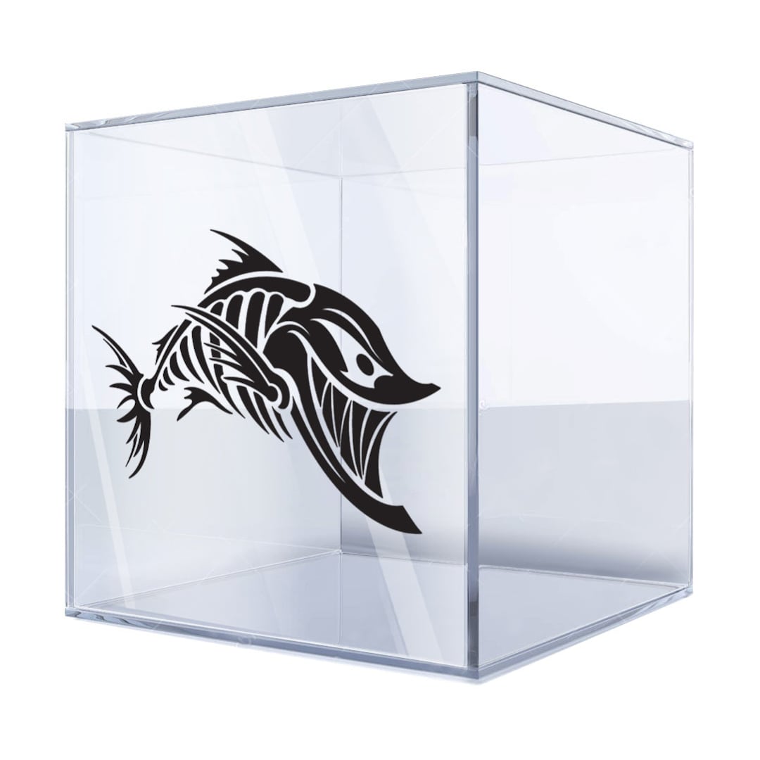 Decal Sticker Angry Fishbone Figure Smile Fishing Fisherman - Etsy
