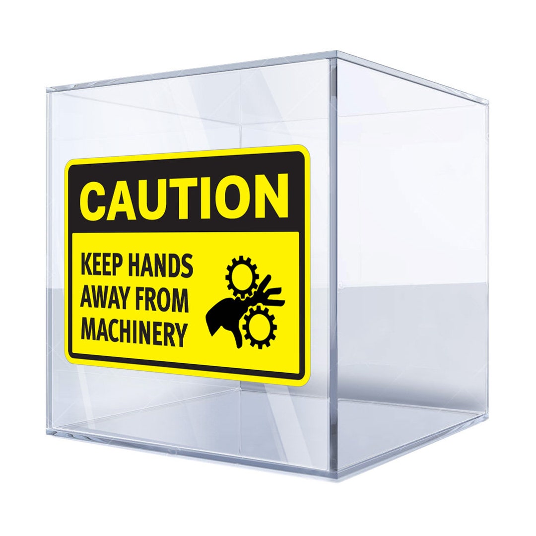 Caution: Keep Hands Away From Machinery Warning Sign – Durable Vinyl ...