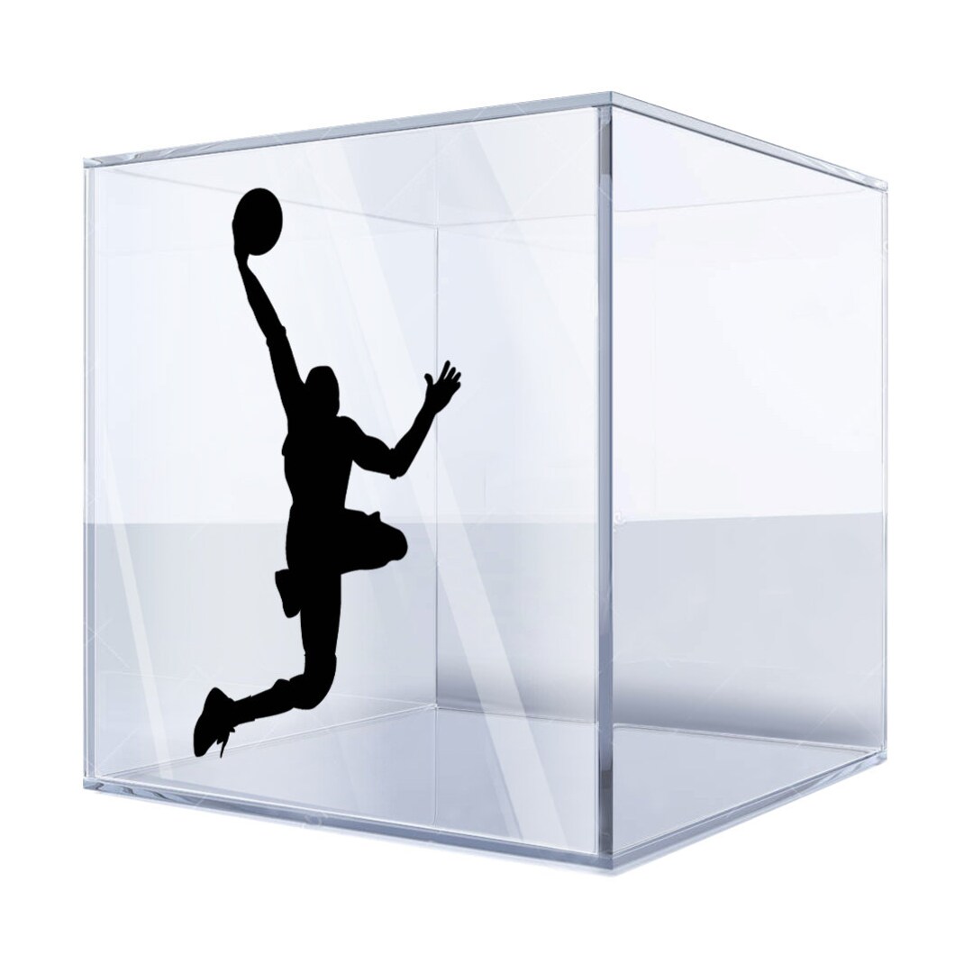 Basketball Player Jumping Silhouette Decal – High-flying Dunk Vinyl ...