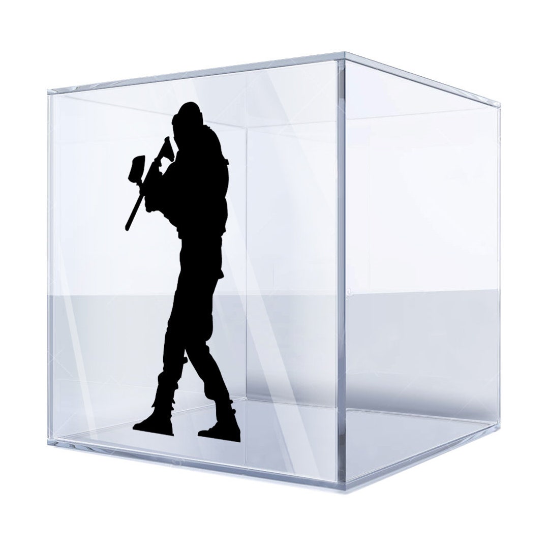 Paintball Player Silhouette Sticker – Bold Black Vinyl Decal for Cars ...