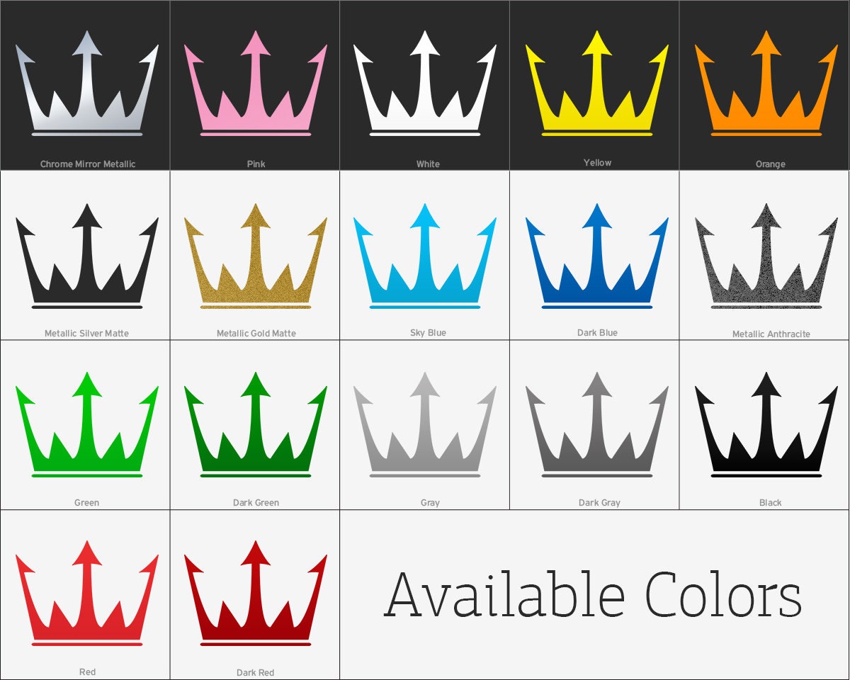 Crown Arrow Sticker – Bold Black Crown Decal With Arrow Tips, High ...