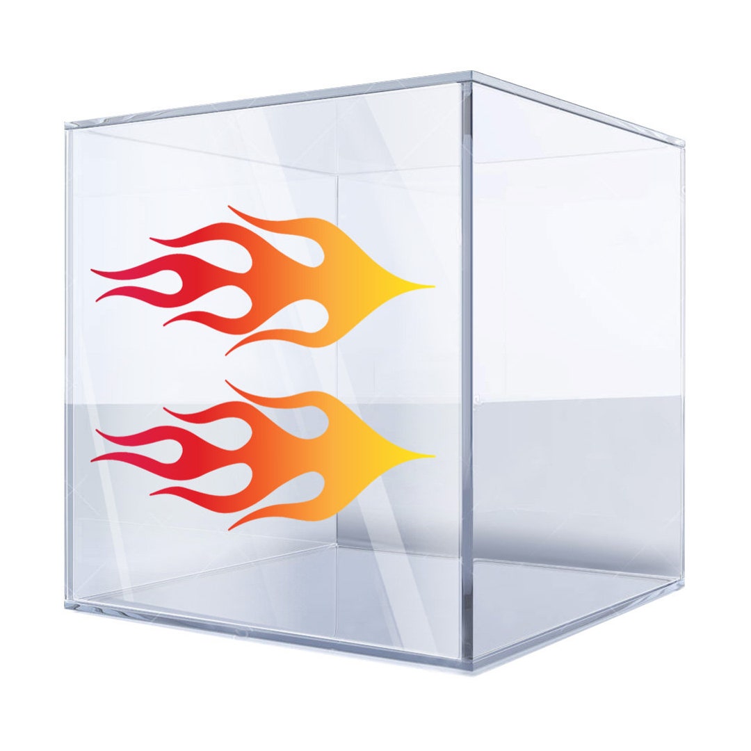 Hot Flame Decal Set – Bold Red Yellow Racing Easy Rider Flame Stickers ...