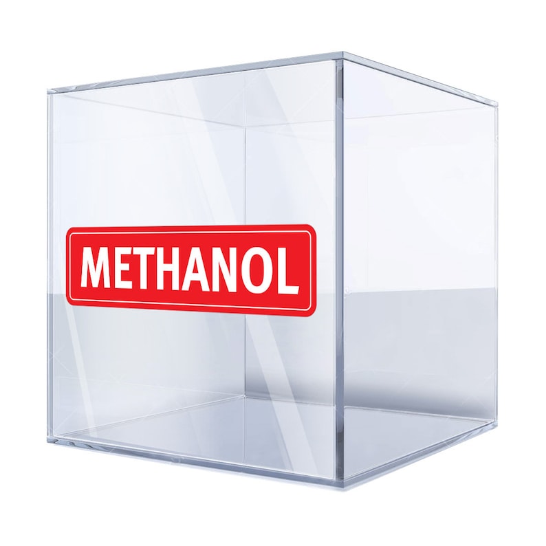 Methanol Warning Vinyl Sticker - Bold Safety Decal for Industrial, Lab ...